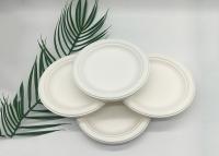 China Biodegradable Disposable 6 inch sugarcane bagasse food Round Plates for sale