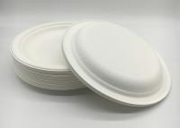 China Eco Friendly Disposable Sugarcane Bagasse 7 inch Food Dinnerware Round Cake Plate for sale