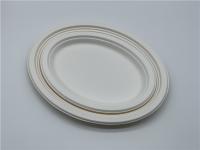 China 10/12 inch Biodegradable Sugarcane Bagasse Plates for sale