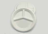 China 9 Inch 16g 100% Biodegradable Sugarcane Bagasse Plates for sale