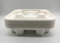 China Degradable Leakproof 4 Hole 215x215x47.3mm Paper Cup Holders for sale