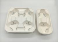 China Degradable Leakproof 4 Hole 215x215x47.3mm Paper Cup Holders for sale