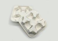 China Degradable Leakproof 4 Hole 215x215x47.3mm Paper Cup Holders for sale