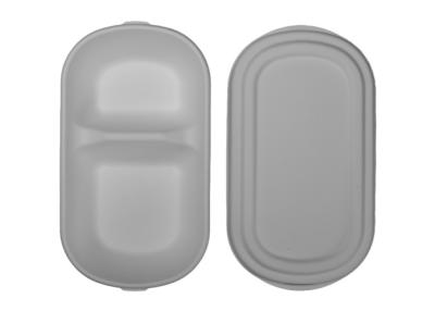 China Bagasse Lunch 22.5×12.5×5.5cm Biodegradable Salad Boxes for sale
