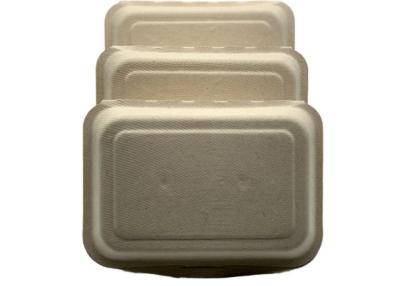China Biodegradable 7 ×5 Inch Bagasse Clamshell Containers 20g for sale