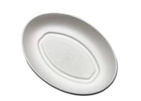 China Oval 262.5x197x20.1mm Biodegradable Sugarcane Bagasse Plates for sale