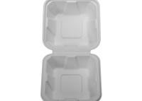 China 6×6×3 Inch Microwave Biodegradable Disposable Food Containers for sale