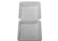 China 8×8 Inches Meal Clamshell Biodegradable Takeout Containers for sale