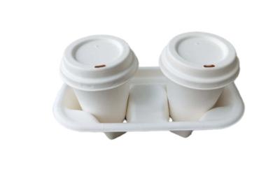 China 2 Compartment  Compostable 13.5g Paper Cup Holders for sale