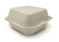 China 6x6 Inch Hamburger Biodegradable Takeout Containers for sale