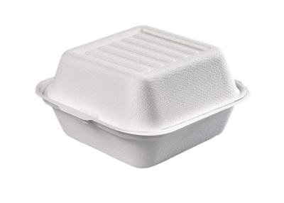 China Bagasse Clamshell 20g Biodegradable To Go Food Containers for sale