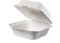 China Bagasse Clamshell 20g Biodegradable To Go Food Containers for sale