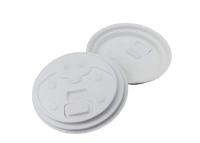 China paper coffee cup lid 80mm biodegradable for 8oz takeout drink, sugarcane pulp, durable, disposable for sale