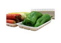 China Compostable 21.6g  Catering Microwavable Cornstarch Trays for sale