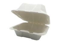 China 6 Inch Sugarcane Eco Hinged  Biodegradable Takeout Containers for sale