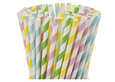 China Multi Colored BPA Free 146×6mm Earth Friendly Paper Straws for sale