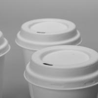 China Eco Friendly 16oz Cups Bagasse Cup Lid 90mm for sale