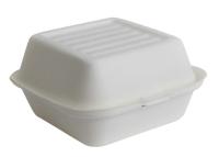 China Bagasse Burger 6 Inch Biodegradable Takeout Containers for sale