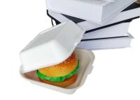 China Bagasse Burger 6 Inch Biodegradable Takeout Containers for sale