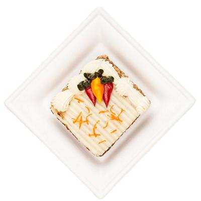 China 6 Inch 10g Cake Rectangle Biodegradable Sugarcane Plates for sale
