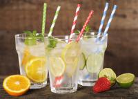China Striped Beverage 6mm Dia Earth Friendly Paper Straws for sale