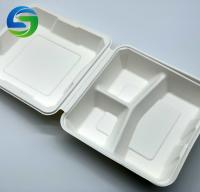 China 9 Inch 3 Compartment  Biodegradable Takeout Food Containers for sale