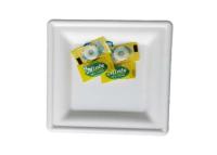 China Square Sugarcane Pulp Plates for sale