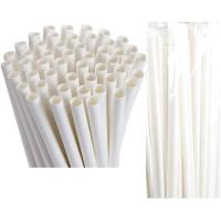 China Disposable 197mm Earth Friendly Paper Straws 12mm Dia for sale