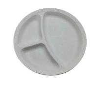 China 10inch Dinner Round 3 Compartment Corn Starch Plates for sale