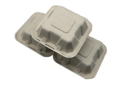 China Bagasse Hamburger 6 Inch 20g Biodegradable Takeout Containers for sale