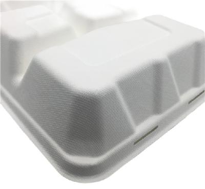 China Microwavable 23×22×5cm 45g Biodegradable Takeout Containers for sale