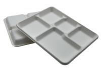 China 6 Inch Waterproof Tableware Square Sugarcane Waste Plates for sale