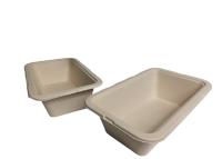 China 10×6 Inch  1050ml 35g Biodegradable Salad Boxes for sale