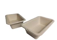 China 10×6 Inch  1050ml 35g Biodegradable Salad Boxes for sale