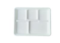 China 5 Compartment Biodegradable Serving Trays for sale