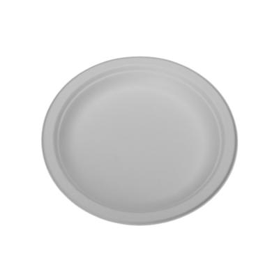 China 7  Inch  8g Snack Biodegradable Sugarcane Bagasse Plates for sale