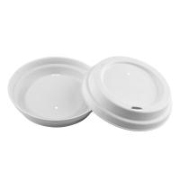 China Eco Friendly Biodegradable Compostable Cups Cover Sugarcane Bagasse 90 mm Round Cup Eith Lid For Smoothie And Coffee for sale