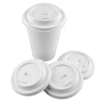 China 100% Biodegradable Cup Cover Eco Sugarcane Bagasse Raw Material Paper Pulp Cup Lids For Kids and Children for sale