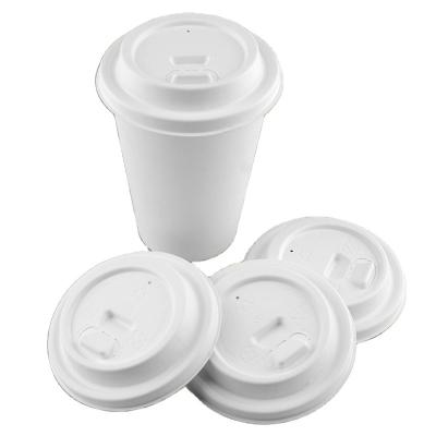 China 100% Biodegradable Cup Cover Eco Sugarcane Bagasse Raw Material Paper Pulp Cup Lids For Kids and Children for sale