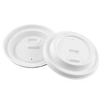 China Cup Cover With 8oz 12oz 16oz Biodegradable Fiber Bagasse Sugarcane Coffee Strawless Lids Cup for sale