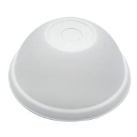 China Round Tea Cup Cover Eco Biodegradable Paper Pulp Sugarcane Paper Boba Tea Cups 12oz16oz Dome Lids for sale