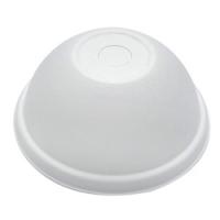 China Round Tea Cup Cover Eco Biodegradable Paper Pulp Sugarcane Paper Boba Tea Cups 12oz16oz Dome Lids for sale