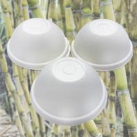 China Eco Friendly 80mm Dome Take Away Sugarcane Pulp 100% Biodegradable Paper Cup Lids 90Mm White For Tea Cup for sale