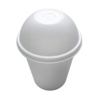 China Eco Friendly 80mm Dome Take Away Sugarcane Pulp 100% Biodegradable Paper Cup Lids 90Mm White For Tea Cup for sale
