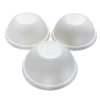 China 90mm Fake Dome Disposable Eco Friendly Natural Sugarcane Fiber Pulp Slide Open Cup Lids For Coffee Shop for sale
