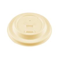 China 80mm Cup Cover Hot Molded Biodegradable Bagasse Pulp Sugarcane Coffee Cup Cover Lids For Family Foods for sale