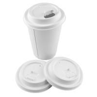 China Eco Friendly Sugarcane Fiber Pulp 90Mm Flat Paper Cup Lids Reusable For Ice Cream And Smoothie for sale