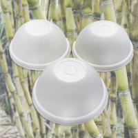 China Eco Cup Cover Compostable Bagasse Fiber 90Mm Snack Cup Lids Paper For Hotel Cold Milk for sale