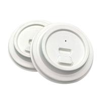China 80mm 90mm Disposable Sugarcane Fiber Bubble Tea Cup Lids for sale