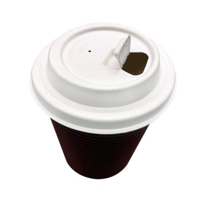China Disposable Sugarcane Pulp 8oz 12oz Coffee Cup Lids for sale